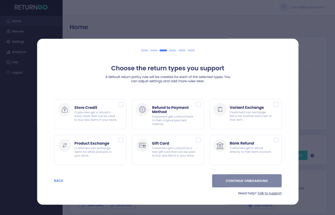 Onboarding & Account Setup